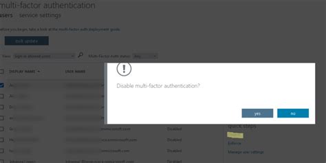 guide to disable two factor authentication 2fa in office 365