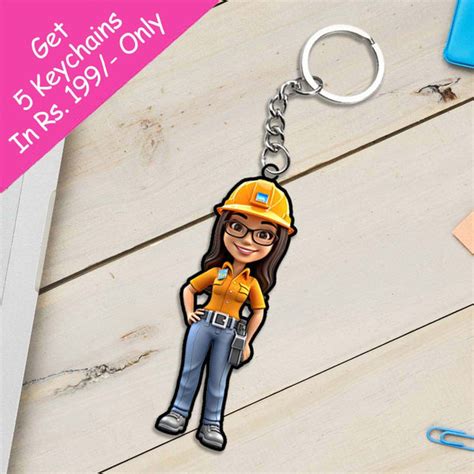 Engineer Keychain For Women Love Craft T