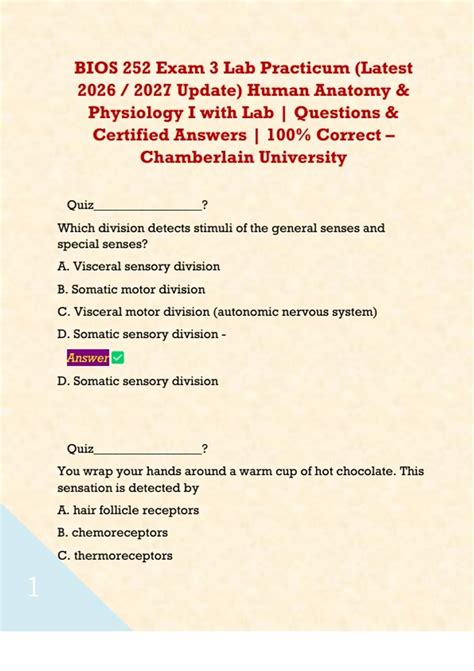 Bios 252 Exam 1 Exam 2 And Exam 3 Week 1 6 Lab Practicum Compilation Bundle Latest 2026 2027