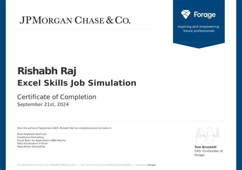 Learned Excel Skills On Forage Urnliorganization68514998 Rishabh Raj Posted On The Topic