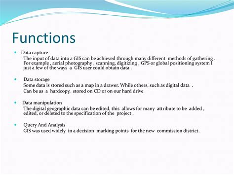 Functions Of GIS PPTX