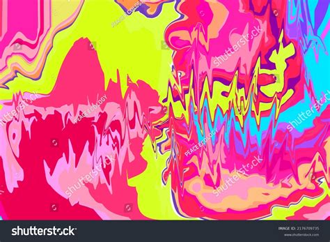 Funky Summer Digital Graphiti Style Pattern Stock Illustration 2176709735 Shutterstock