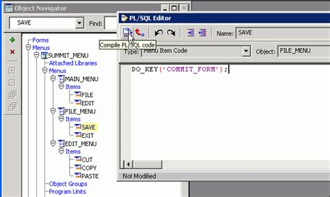 Creating Oracle Forms Menus
