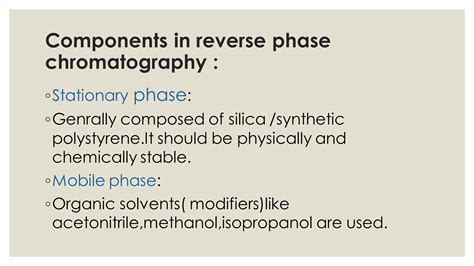 Reverse Phase Chromatography Demystified Theory Techniques And