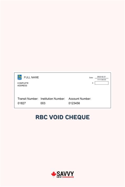 RBC Void Cheque How To Get And Read A Sample Cheque