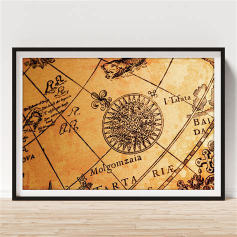 Compass Rose Map Poster By Dra Schwartz
