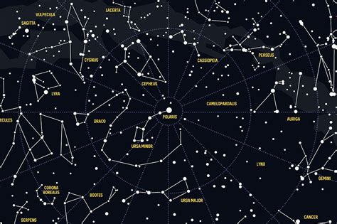 Night Sky With Constellations Constellations Night Skies Light Wall Art