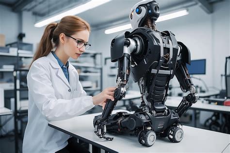 Premium Photo In Robotics Development Laboratory Engineers And Scientists