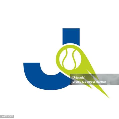 이니셜 편지 J 테니스 클럽 심볼 디자인 템플릿입니다 테니스 스포츠 아카데미 클럽 심볼 경기 스포츠에 대한 스톡 벡터 아트 및 기타 이미지 경기 스포츠 경쟁 공