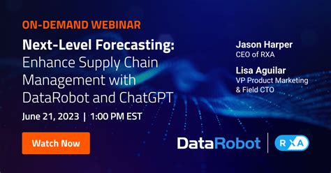 Next Level Forecasting Enhance Supply Chain Management With Datarobot And Chatgpt Datarobot