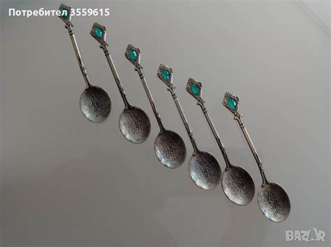 комплект метални лъжички за кафе от Абу Даби 6 броя в Прибори за хранене готвене и сервиране в