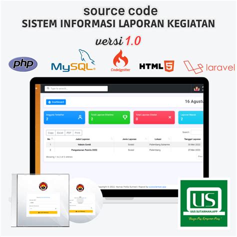 jual sistem informasi laporan kegiatan berbasis web php shopee