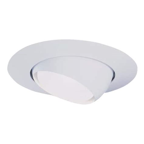 Halo 6 In White Recessed Ceiling Light Trim With Adjustable Eyeball