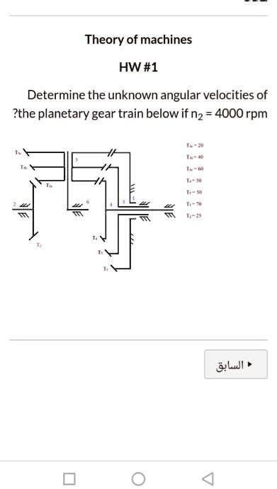 solved theory of machines hw 1 determine the unknown angular