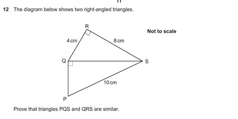 Gcse Ocr Maths Angle Facts The Diagram Below Shows Two Righ