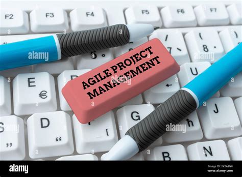 Hand Writing Sign Agile Project Management Concept Meaning Management Methodology From