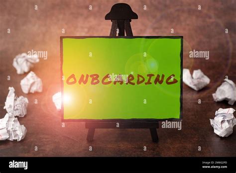 writing displaying text onboarding business concept action process of