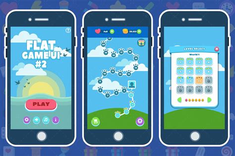 Flat GUI For Mobile Games 2 By Renderman