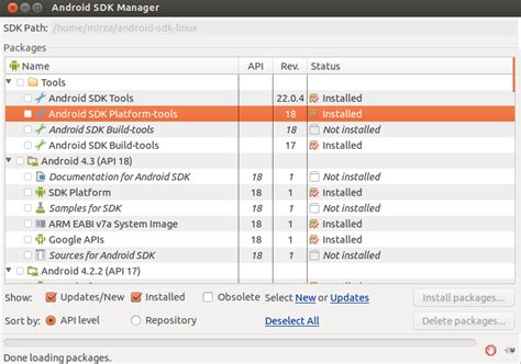Missing Sdk Platform Android Api 18 Stack Overflow