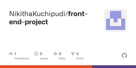 github nikithakuchipudi front end project