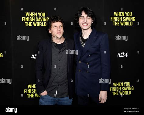 Jesse Eisenberg Left And Finn Wolfhard Attend A Special Screening Of