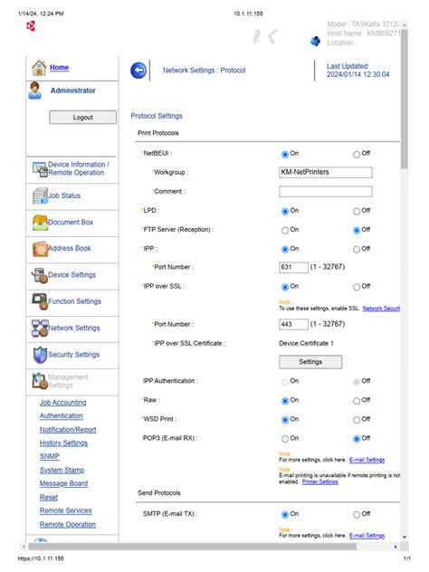 10 1 11 155 Protocol Setting Pdf Transport Layer Security Computing