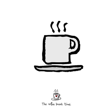 유토이미지 손으로 그린 커피 일러스트와 손글씨