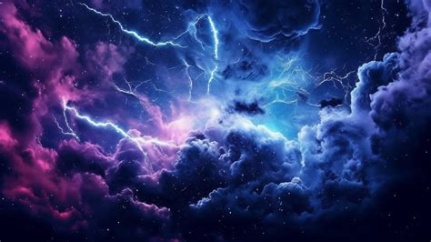 Galactic Storm Ai Art Image Cosmic Phenomenon Electric Blues And
