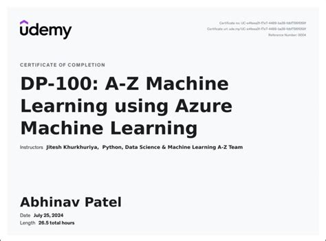 Abhinav Patel On Linkedin Azure Datascience Machinelearning Udemy Learningjourney Azureml…