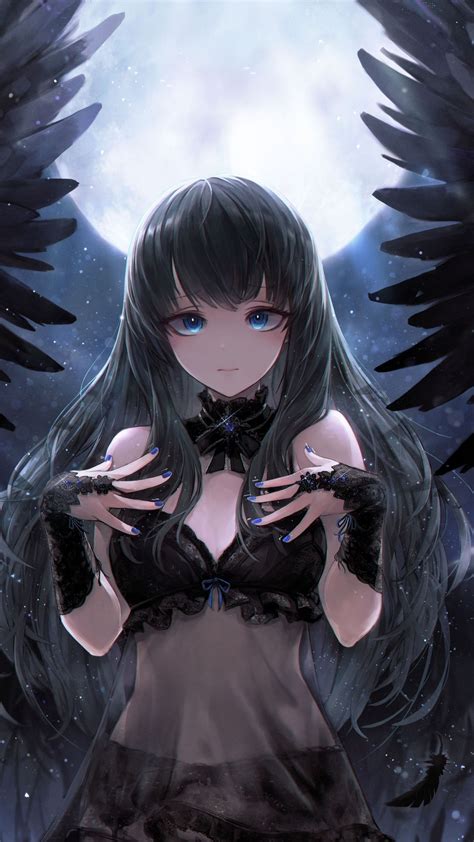 Cute Anime Long Hair Black Wallpapers Wallpaper Cave