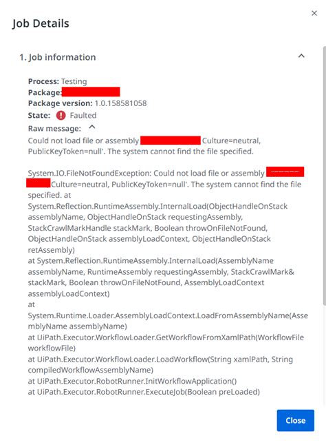 Could Not Load File Or Assembly Process Name Culture Neutral Publickeytoken Null The