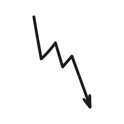 Premium Vector Angular Arrow In Lightning Shape Doodle Hand Drawn