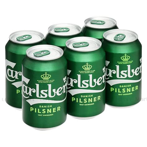 Bia Carlsberg Danish Pilsner 330mllon Lốc 6 Lon