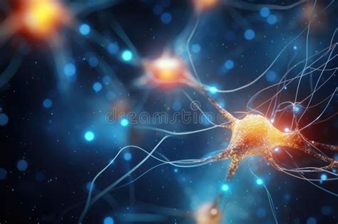 Nerve Cells Or Neural Networks With Cell Activity Between Each Other Neurology And The Nervous