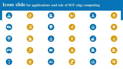 Icons Slide For Applications And Role Applications And Role Of Iot Edge Computing Iot Ss V