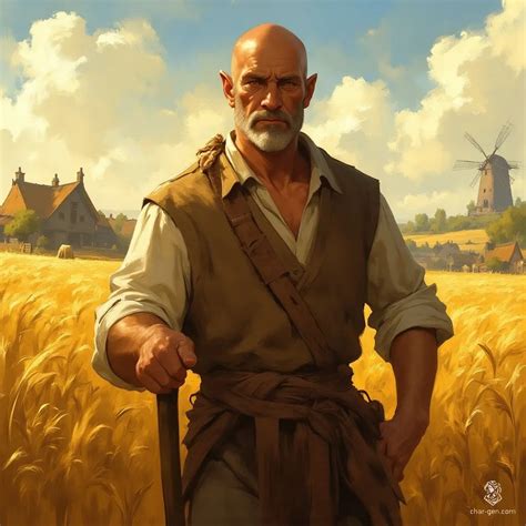 Human Farmer Npc Fantasy Art Chargen