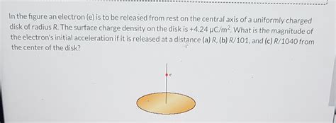 solved in the figure an electron e is to be released from