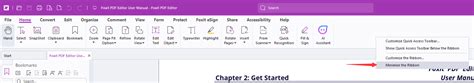 how to stop ribbon toolbar from auto hiding in foxit pdf editor