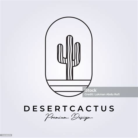 라인 아트 선인장 간단하고 우아한 선인장 벡터 일러스트 레이 션 디자인 모노 라인 경관에 대한 스톡 벡터 아트 및 기타 이미지 경관 멕시코 풍경 Istock