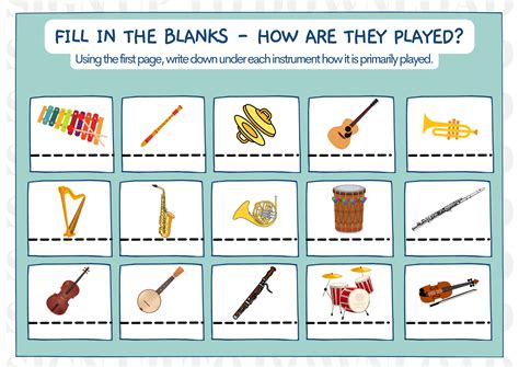 A Fun Ks1 Activity How Are The Instruments Played
