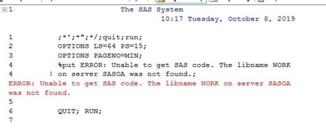 Solved Library Work Not Appear At Sever Sasoa In Sas Eg Sas Support
