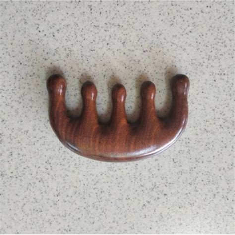 Jual Sisir Pijat Kayu Refleksi Lima Jari Untuk Leher Kepala Wooden Scalp Massage Comb Shopee