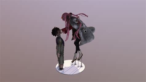 Darling In The Franxx Zero Two And Hiro Voxel 3d Model By