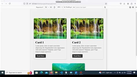 Creating Responsive Css Cards Card Design Htm And Css Html Css Youtube
