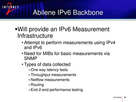Deploying Ipv6 Across The Internet2 Infrastructure Ppt Download