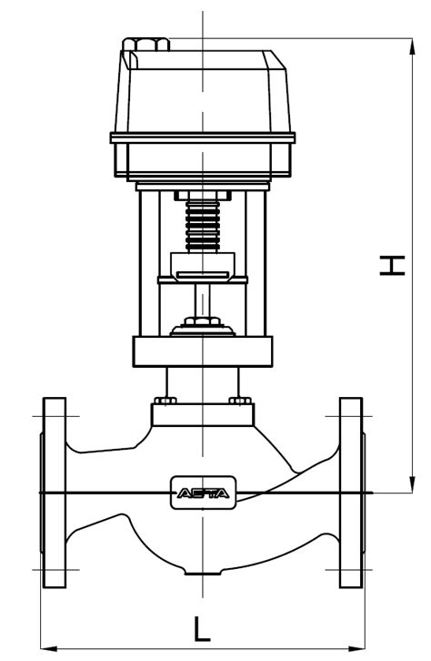 Купить 2 х ходовые регулирующие клапаны с электроприводами из высокопрочного чугуна АСТА серии