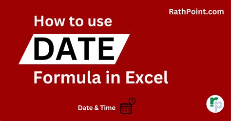 How To Use Date Formula In Excel