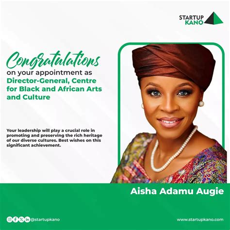 Startup Kano A Heartfelt Congratulations To Aisha Adamu