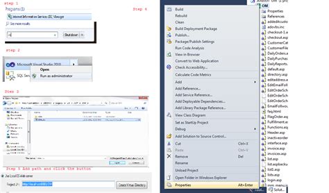 C How To Run Asp Page On Vs2010 Project Stack Overflow