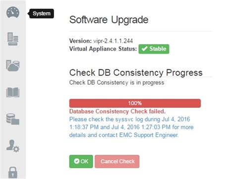 Vipr Controller Database Consistency Check Failed Dell India